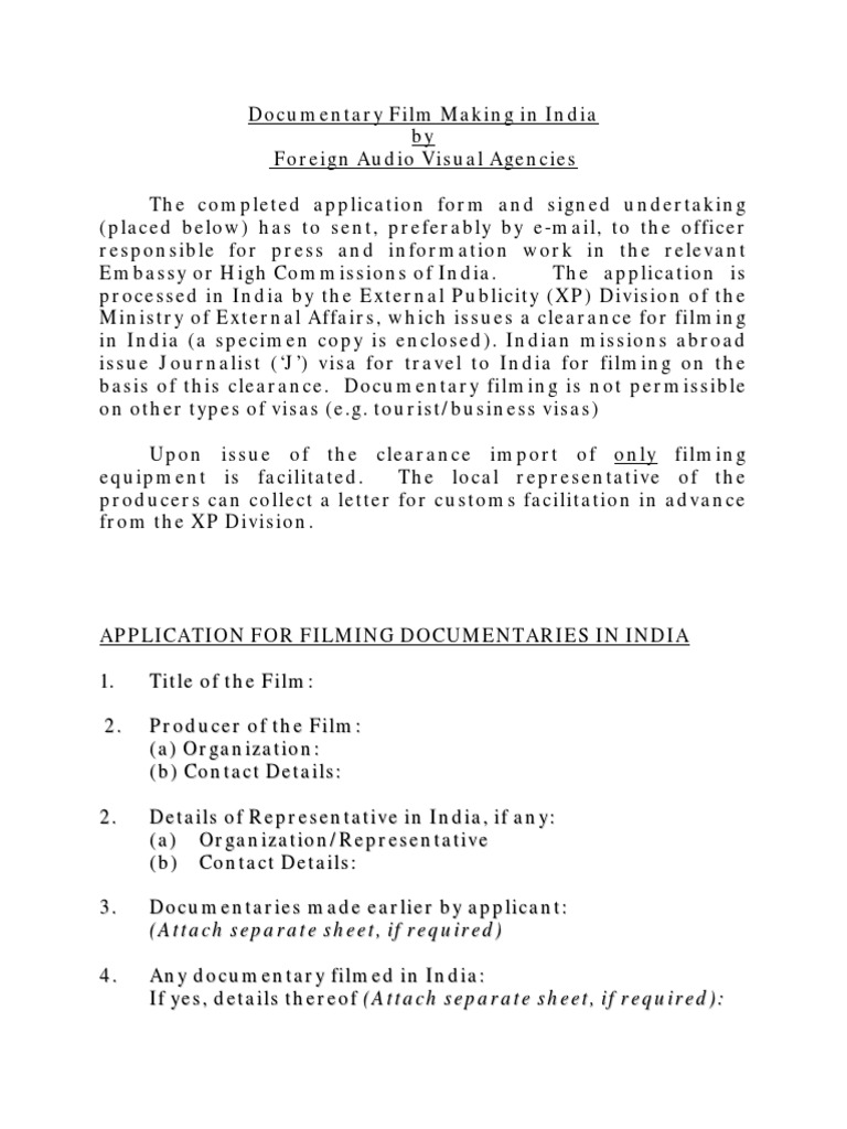 Film Making Clearance | PDF | Travel Visa | Government