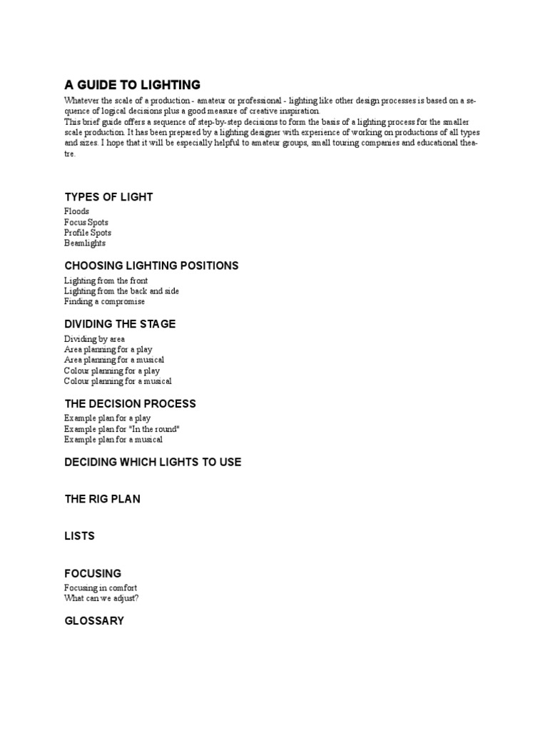 A Guide To Lightning | PDF | Zoom Lens | Lens (Optics)