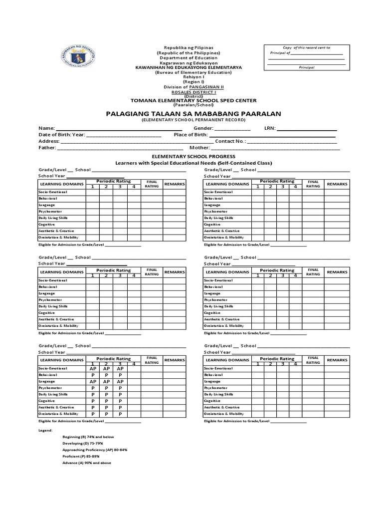 Form 137 in Sped | PDF | Behaviorism | Learning