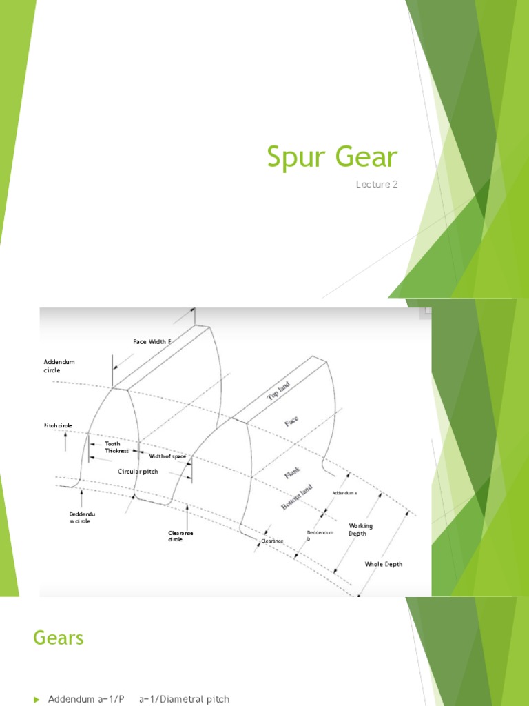 Spur Gear | PDF | Gear | Stress (Mechanics)