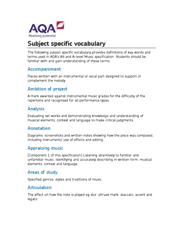 AQA Music A Level | PDF | Sheet Music | Musical Compositions