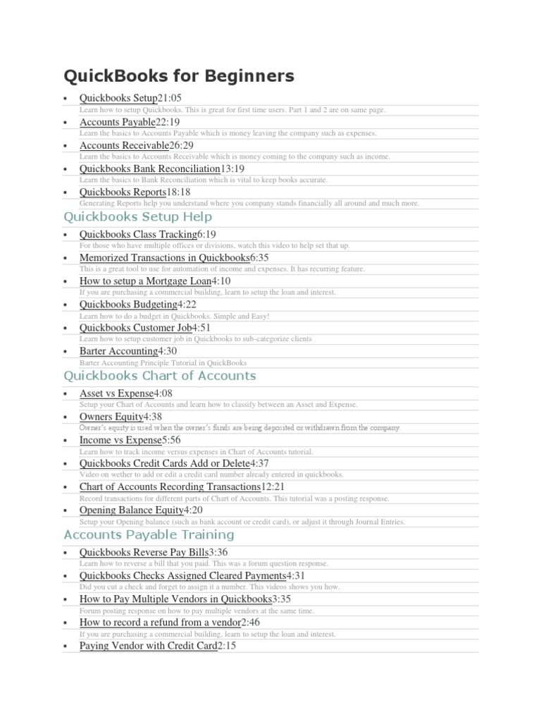 QuickBooks For Beginners | PDF | Quick Books | Credit Card