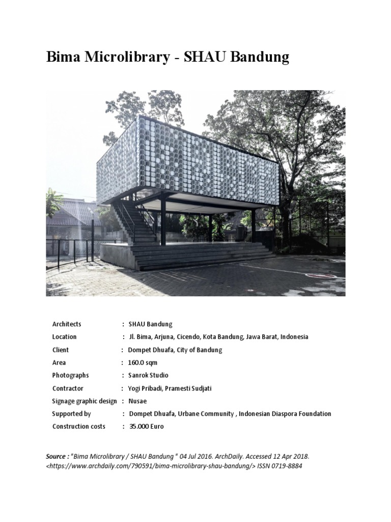01 Bima Microlibrary | PDF | Building | Building Technology