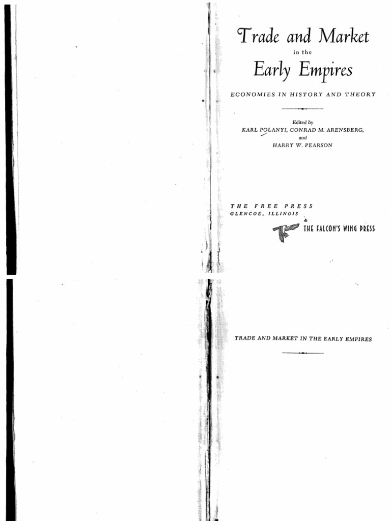 Karl Polanyi Conrad Arensberg and Harry Pearson Trade and Market in The ...