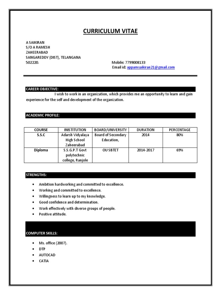 Sai Official Resume - 1 | PDF