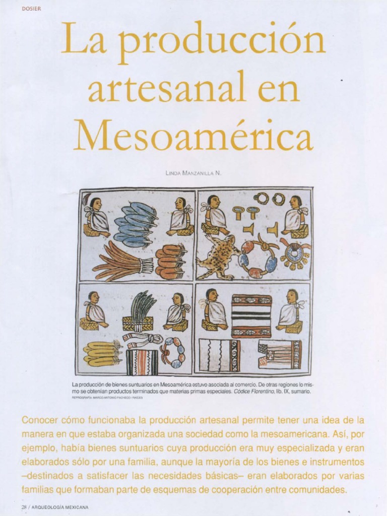 Manzanilla Linda-La Producción Artesanal en Mesoamérica | PDF | Naturaleza