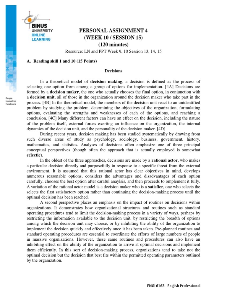 Pa3 W7 S11 R2 | PDF | Decision Making | Behavioural Sciences
