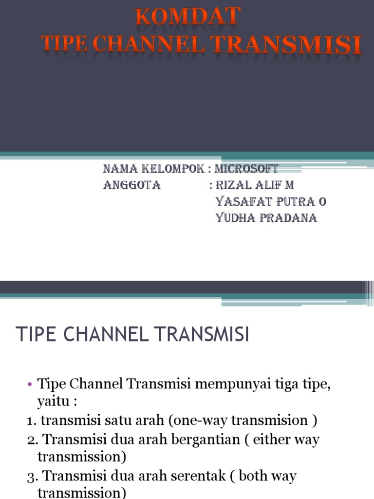Tipe Channel Transmisi Data | PDF
