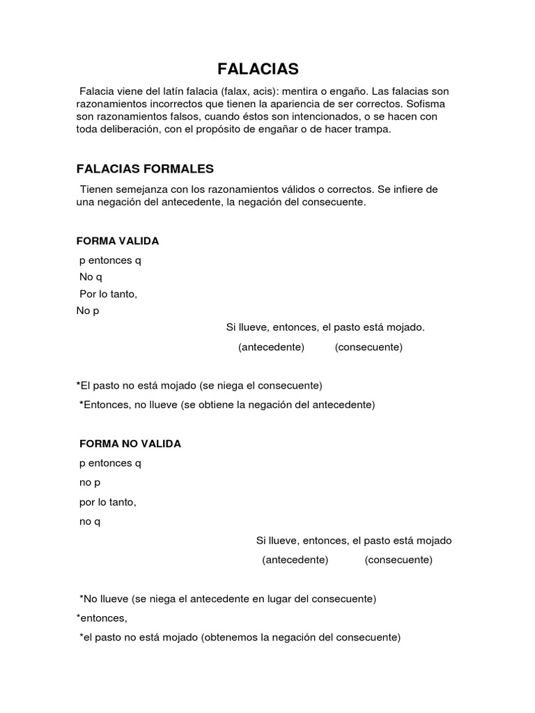 Falacias Matematica PDF | PDF | Falacia | Lógica