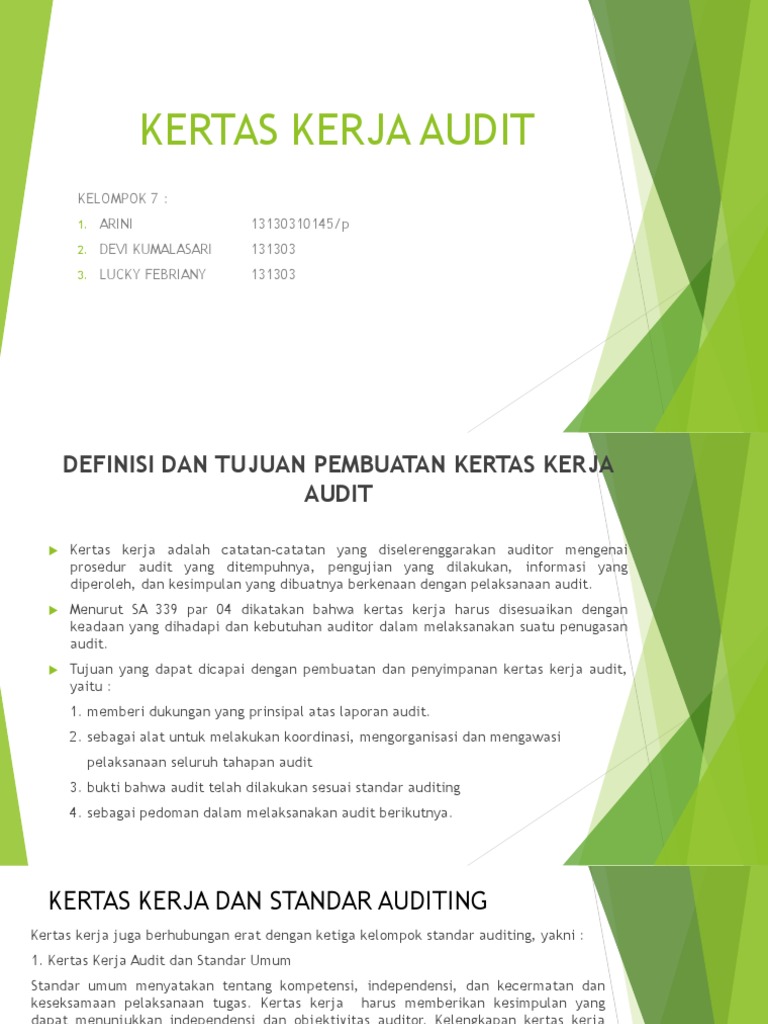 Kertas Kerja Audit | PDF