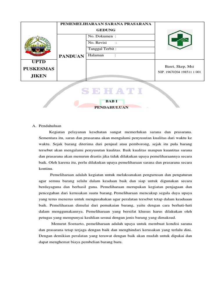 Panduan Pemeliharaan Sarana Dan Prasaran | PDF