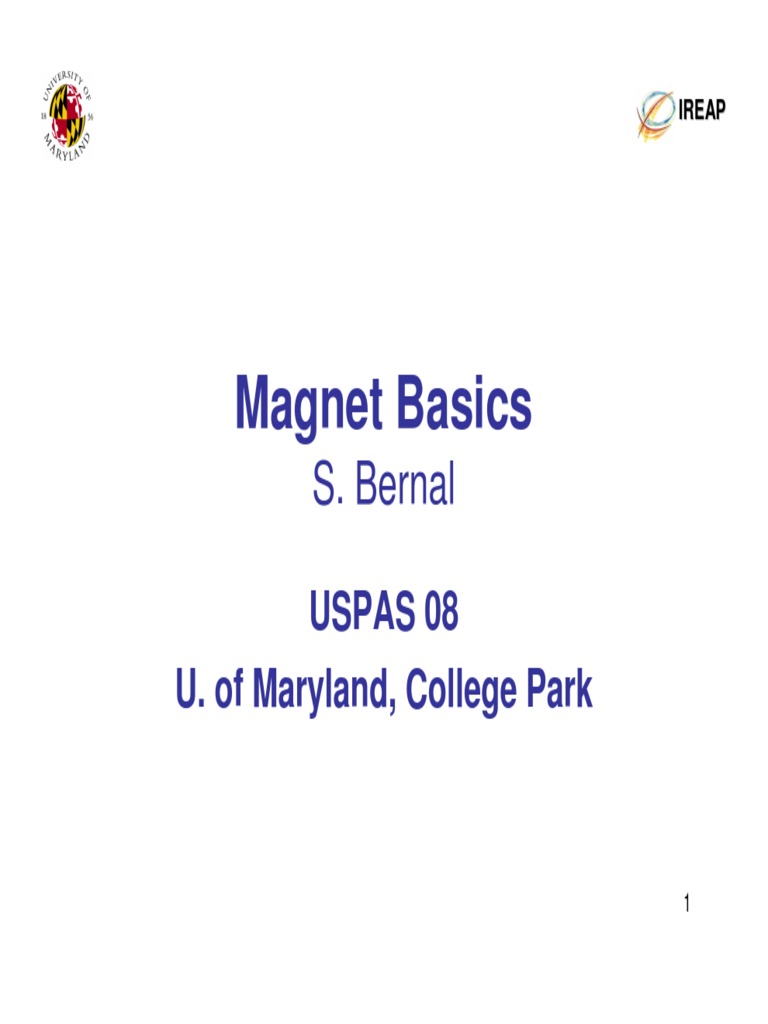 Magnet Basics: S. Bernal | PDF | Magnet | Dipole