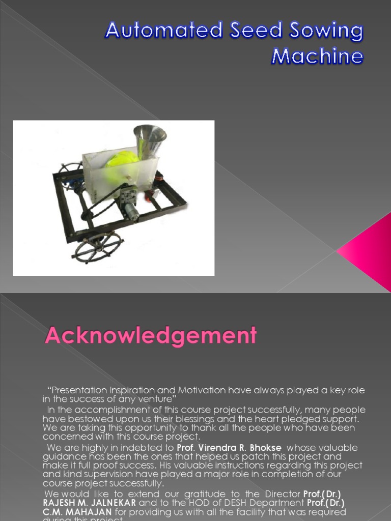 Automated Seed Sowing Machine | PDF | Axle | Transmission (Mechanics)