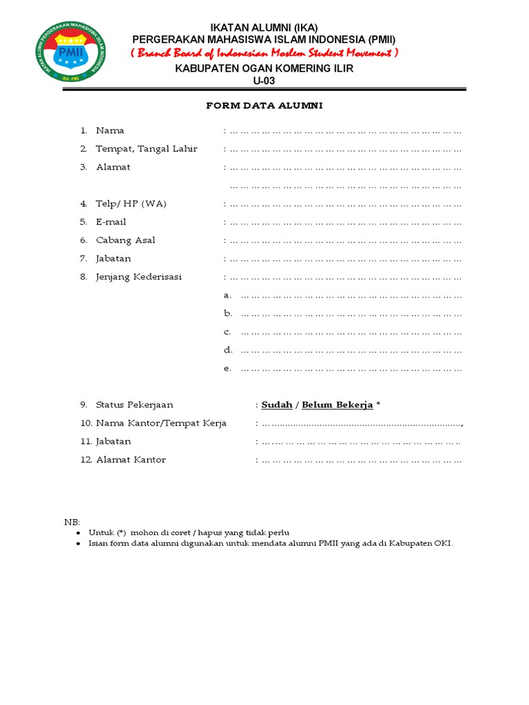 Form Data Alumni | PDF