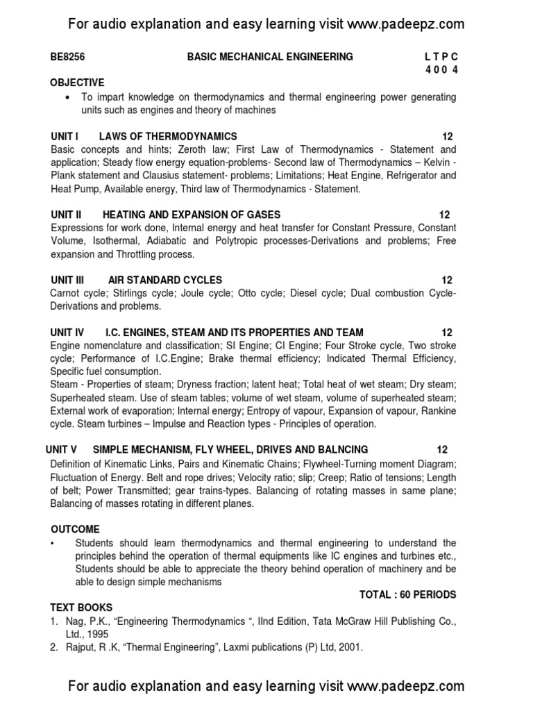Basic Mechanical Engineering Concepts | PDF | Steam | Heat