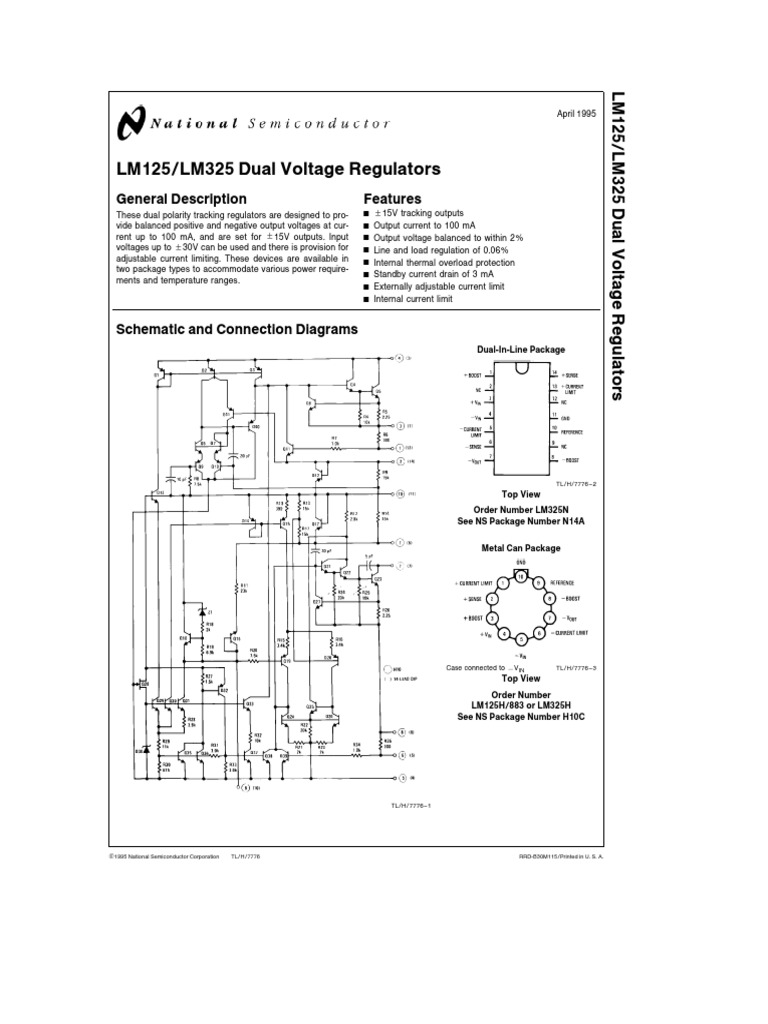 LM325 | PDF | Electronics | Electronic Engineering