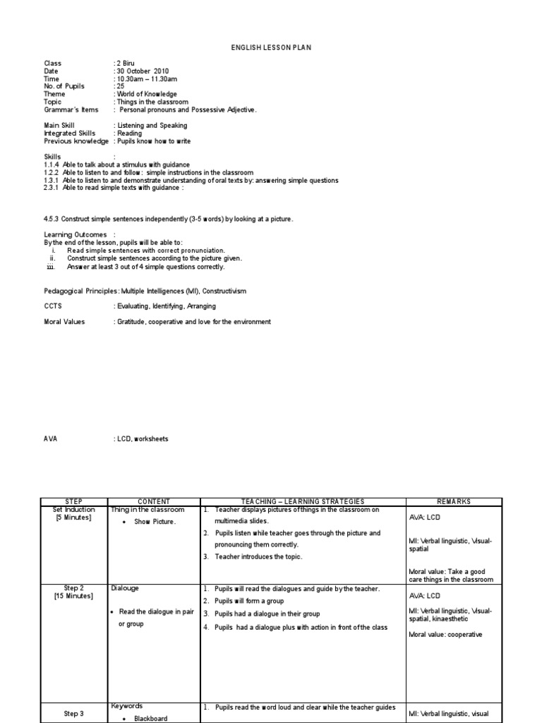 I Read Simple Sentences With Correct Pronunciation PDF Pedagogy