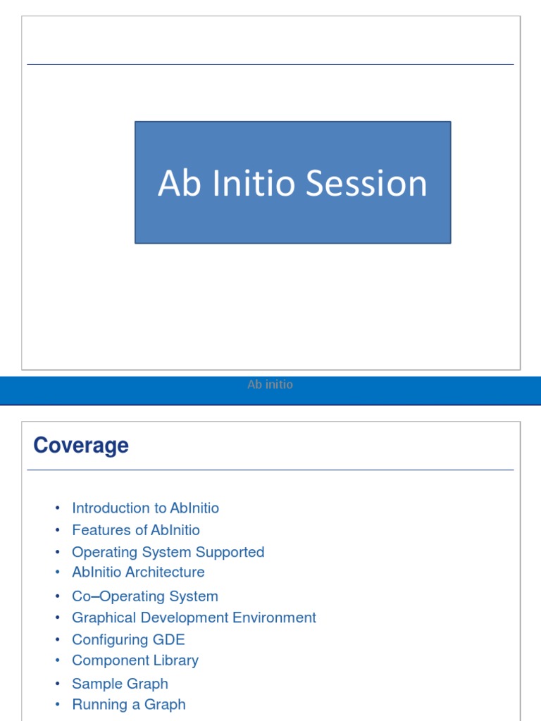 Ab Initio Session1 | PDF | Operating System | Library (Computing)