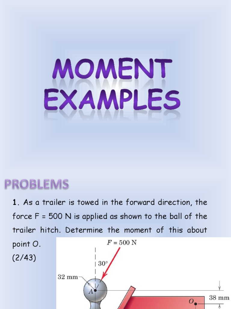 Moment Problems in Engineering Mechanics | PDF | Force | Cartesian ...