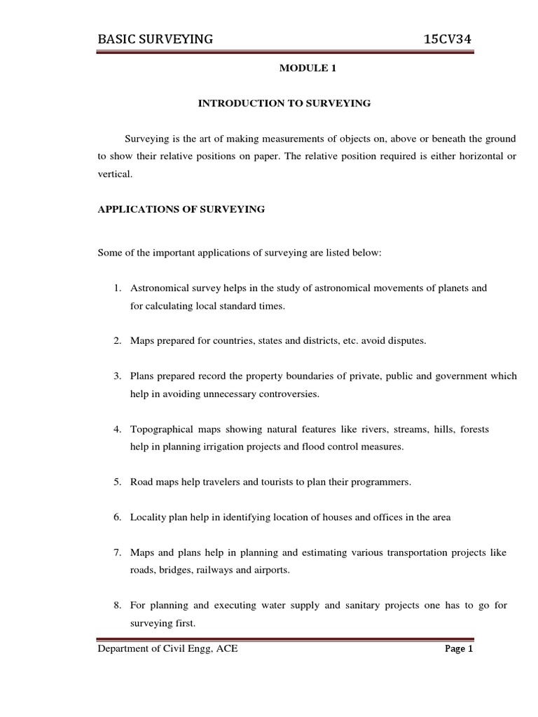 Basics of Surveying PDF | Download Free PDF | Surveying | Compass