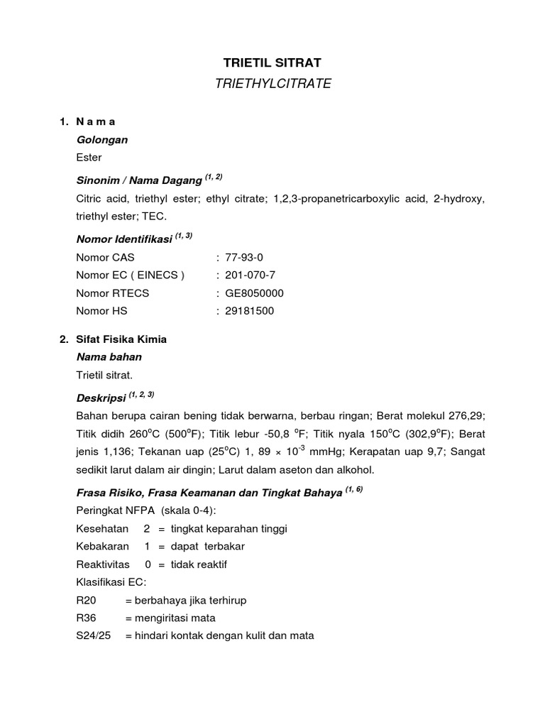 Trietil Citrate | PDF