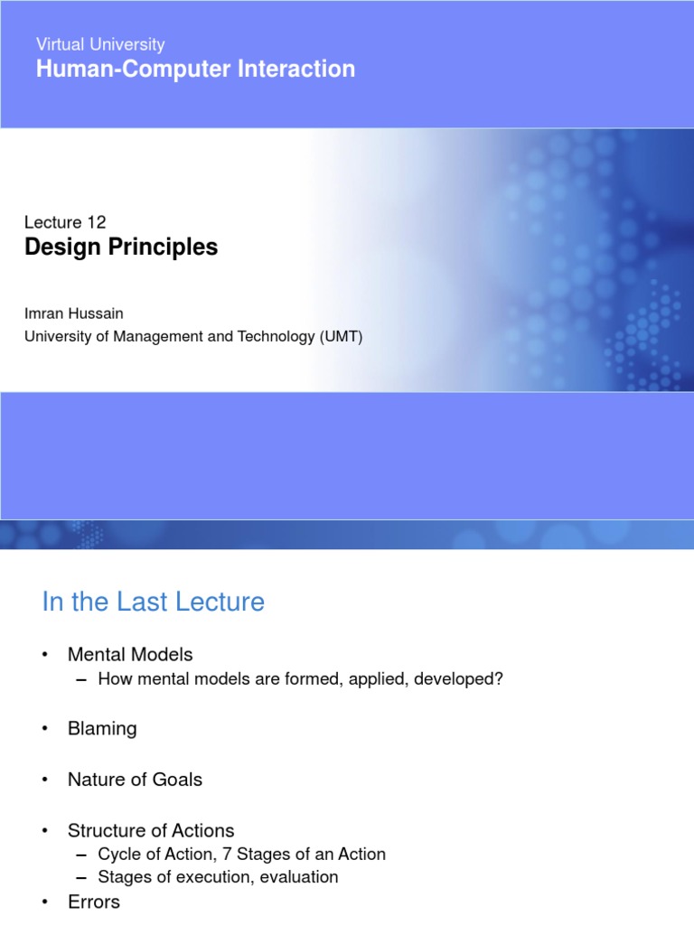 Human Computer Interaction - CS408 Power Point Slides Lecture 12 | PDF ...