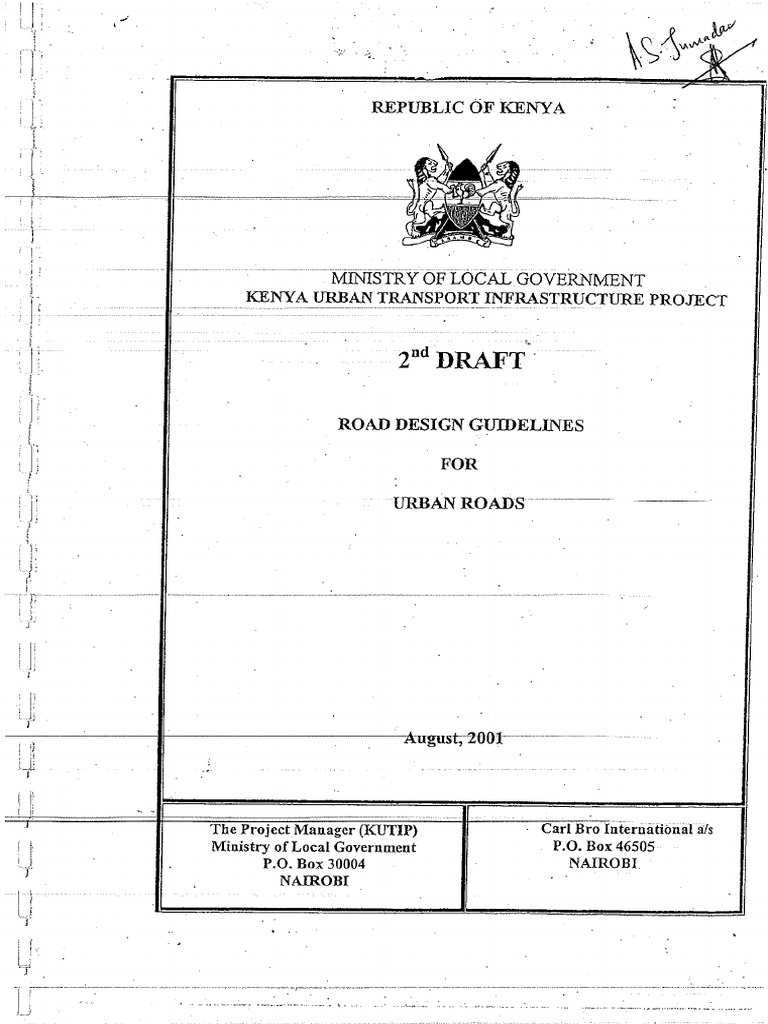 2nd Draft Road Design Guidelines For Urban Roads PDF | PDF