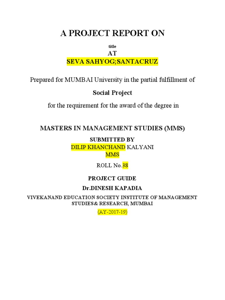 Social Project-Dec 2017 | PDF | Non Governmental Organization ...