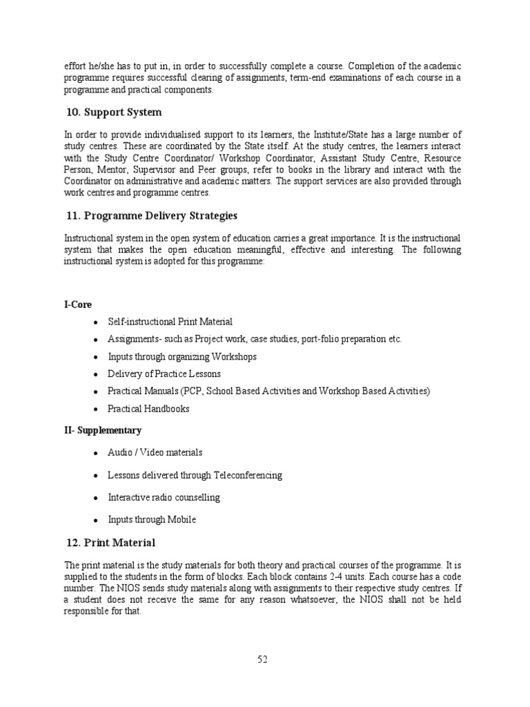 Support System | PDF | Tutor | Lecture