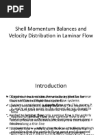 Shell Balances in Fluid Mechanics PDF | PDF | Fluid Dynamics | Shear Stress