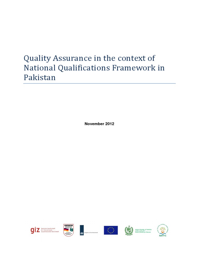 Quality Assurance in The Context of National Qualifications Framework ...