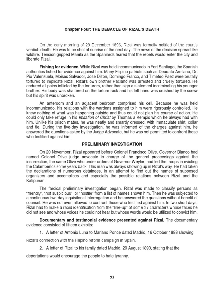 Chapter 4 The Debacle of Rizal's Death | PDF | Justice | Crime & Violence
