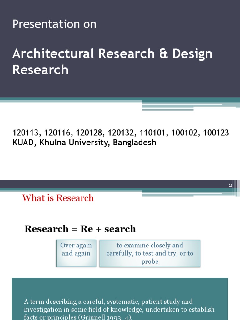 Architectural Research And Designresearch Pdf Scientific Method Argumentation Theory