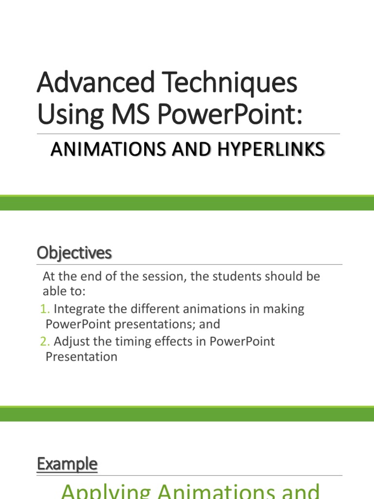 Advanced PowerPoint Animation Techniques | PDF | Hyperlink | Microsoft ...
