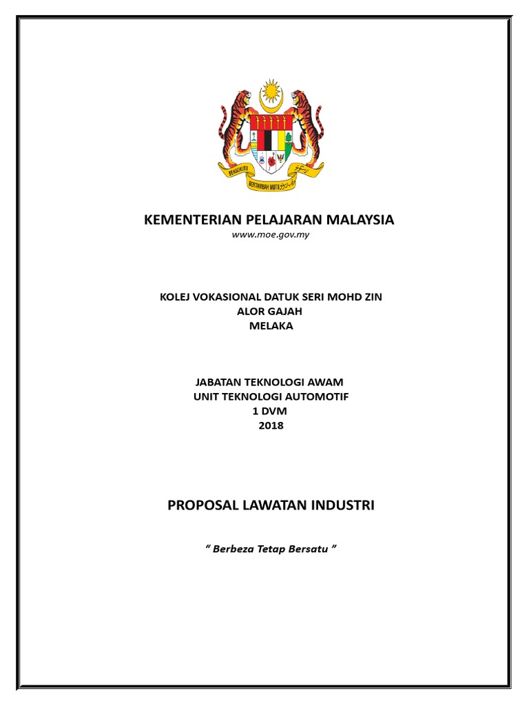 Contoh Kertas Kerja Lawatan | PDF