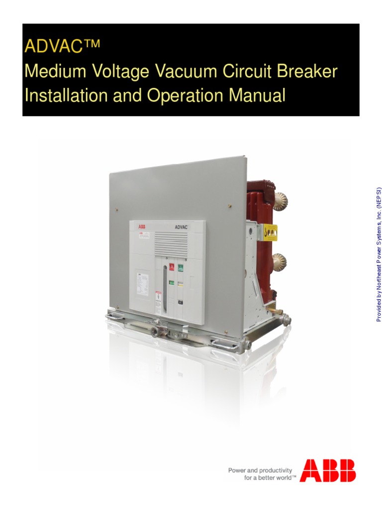 ABB ADVAC Circuit Breaker Manual PDF | PDF | Electrical Connector ...