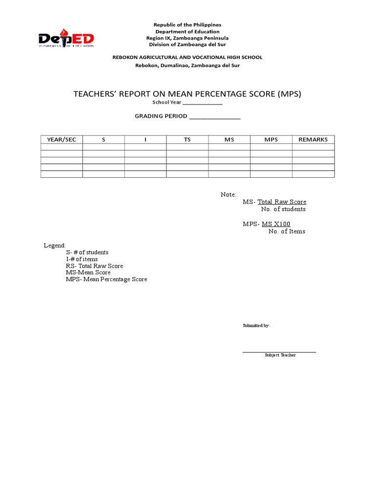 MPS Form | PDF