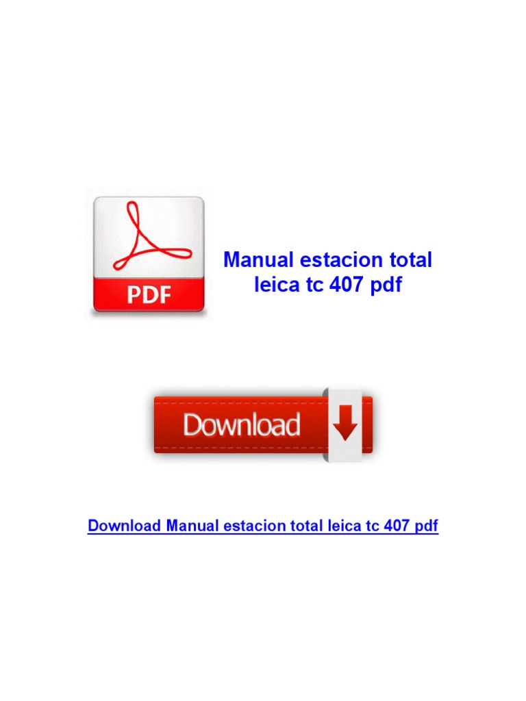 Manual Estacion Total Leica TC 407 PDF | PDF | Internet Explorer ...