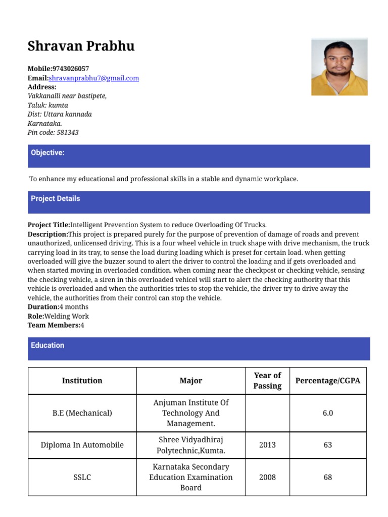 Shravan Resume 2 | PDF