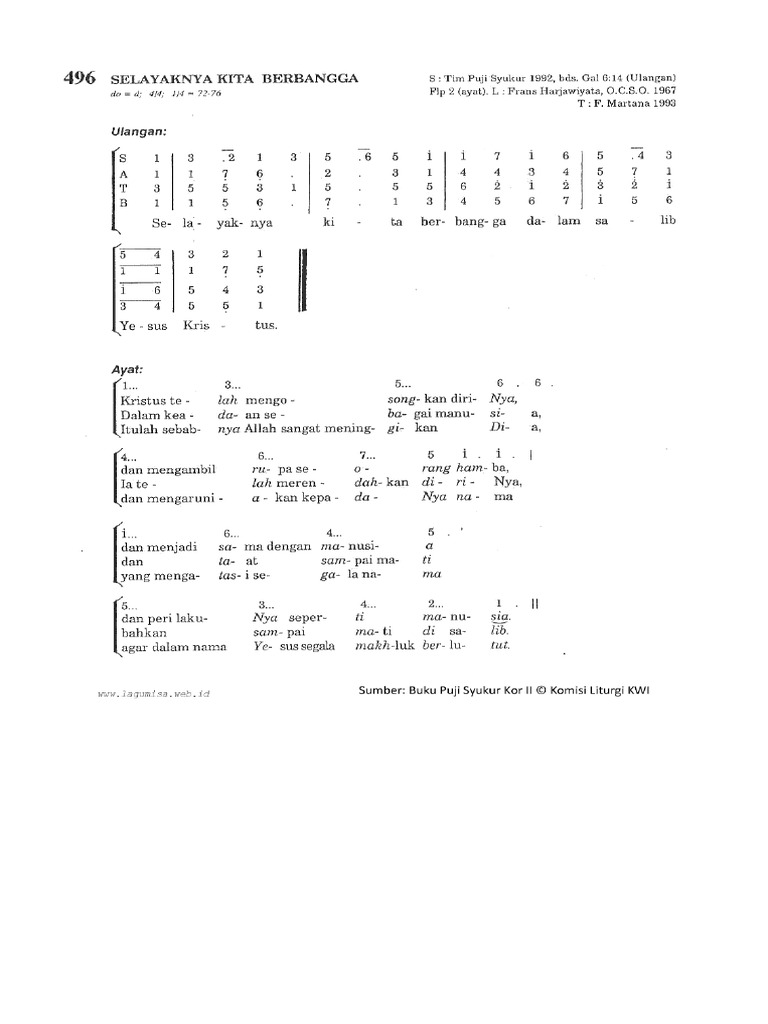 Teks Koor Kamis Putih | PDF