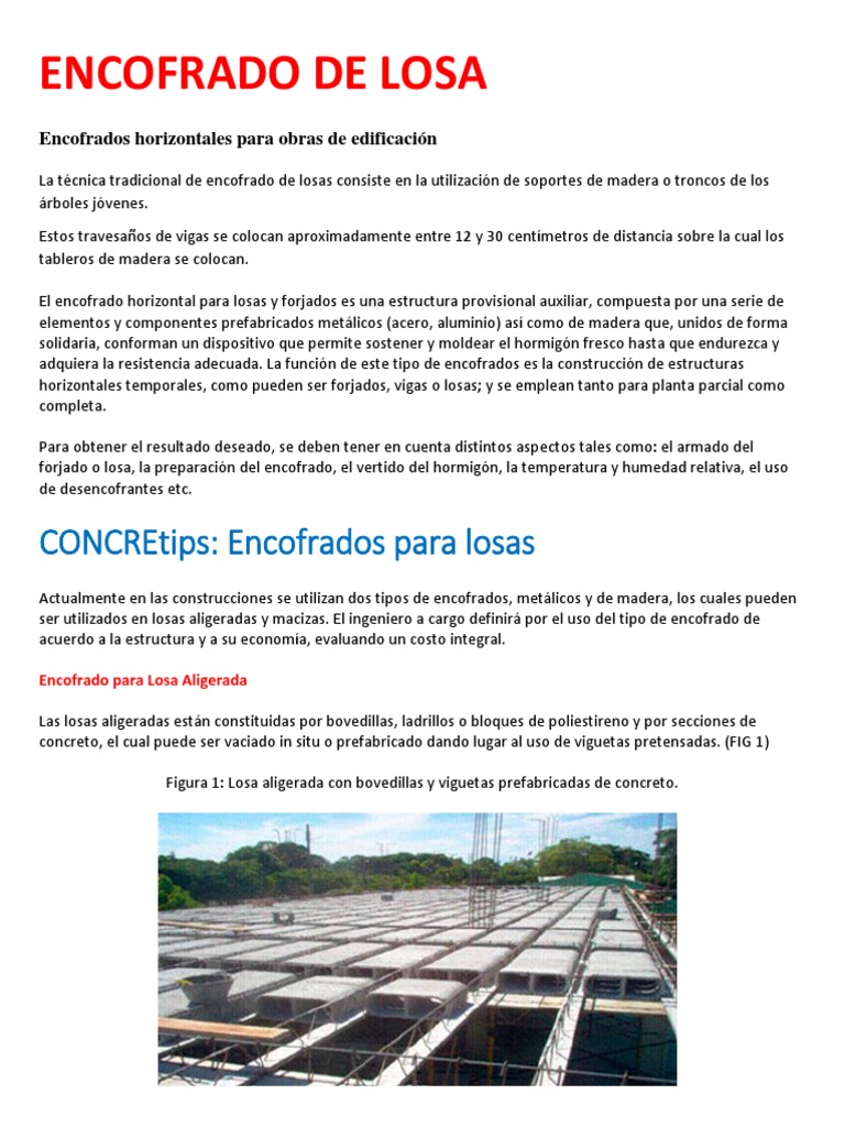 Guía - Losas de Entrepiso | PDF | Ingeniero civil | Materiales de construcción