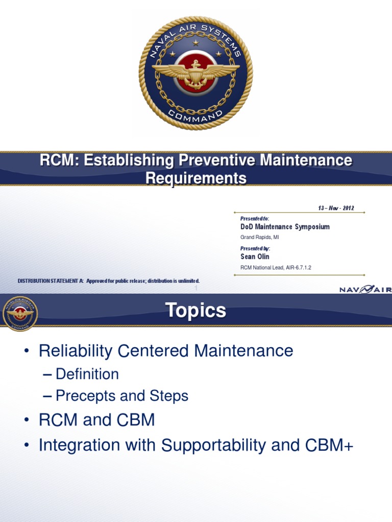 RCM Establishing Preventive Maintenance Requirements | PDF ...