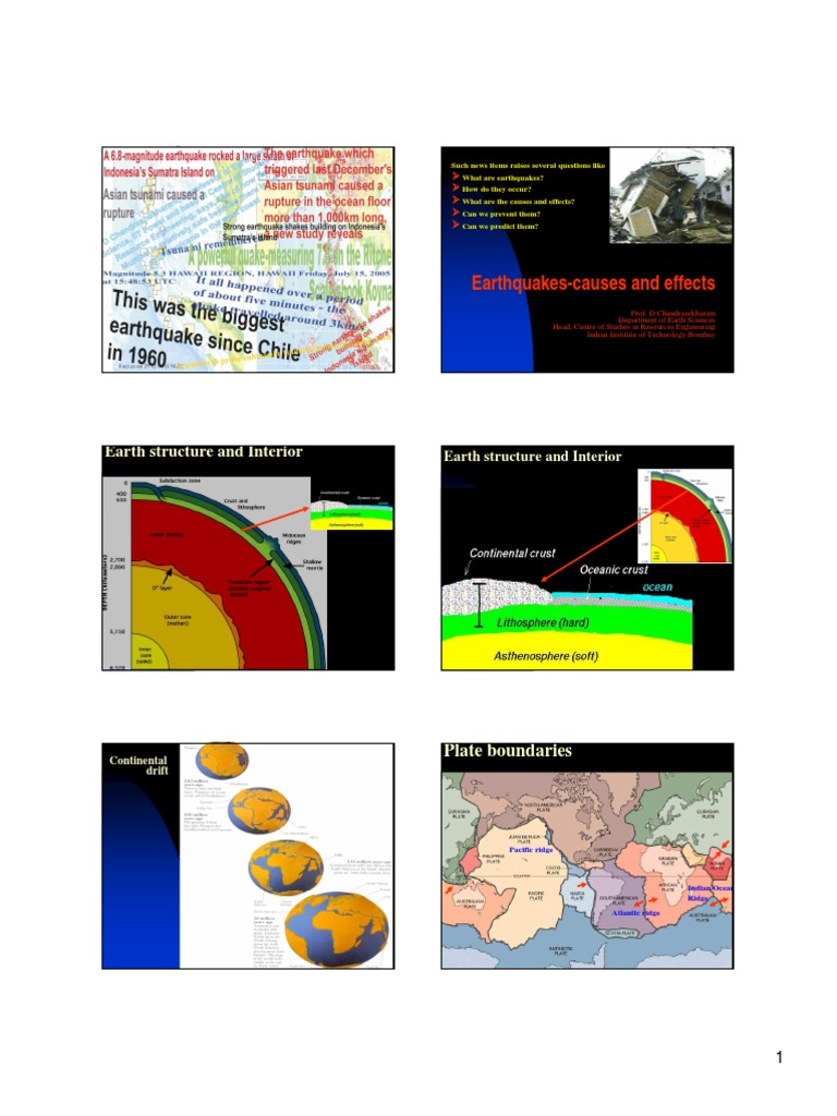 Earthquakes-Causes and Effects: Earth Structure and Interior | PDF ...
