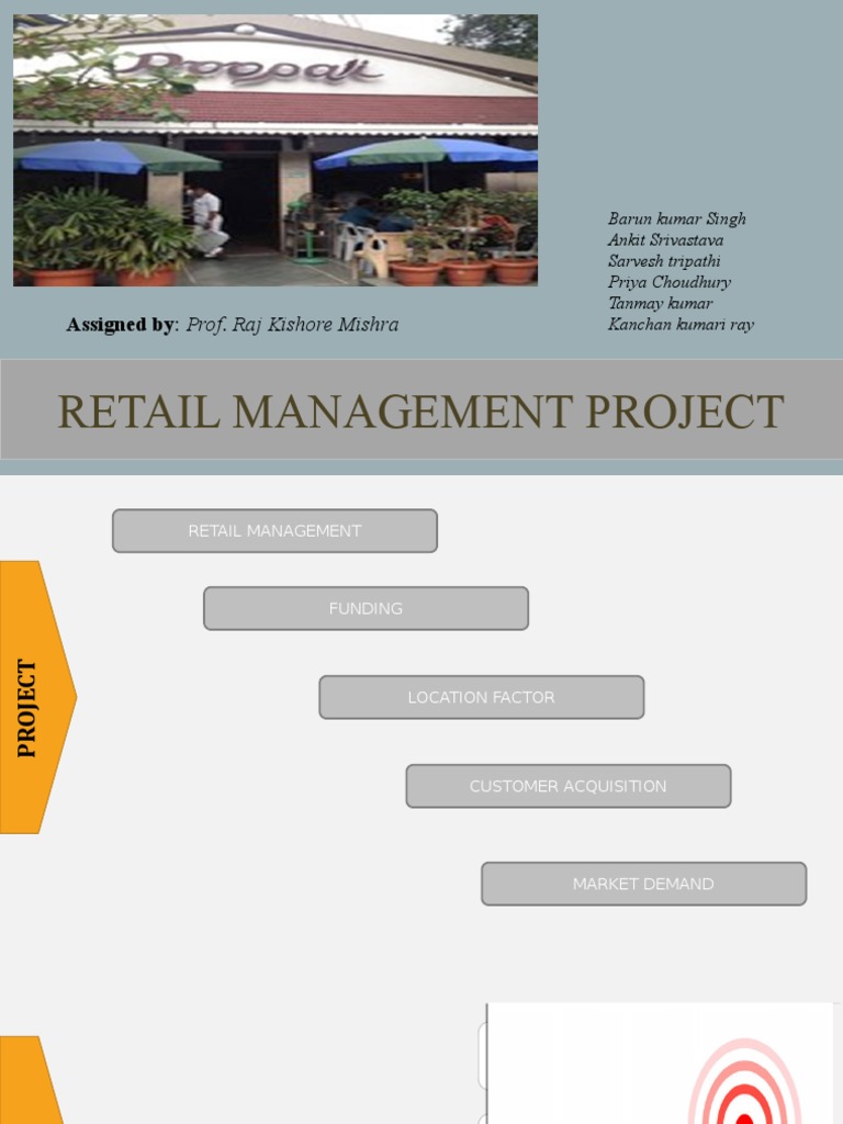 Retail Management Project: Assigned By: Prof. Raj Kishore Mishra ...