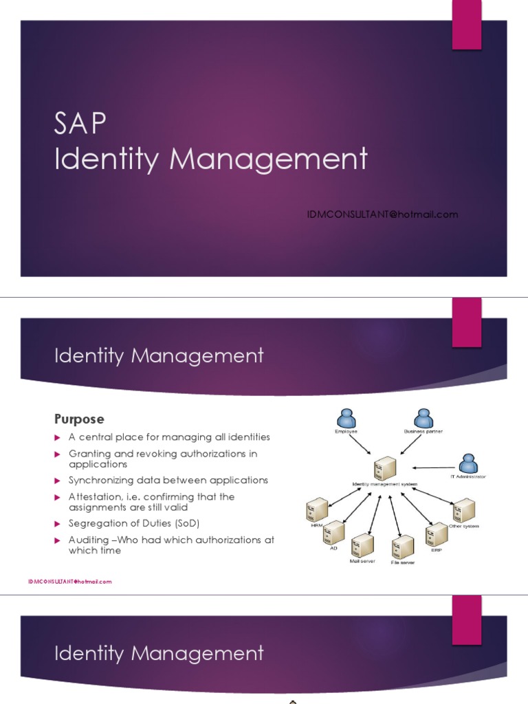 SAP Identity Management 8.0 Understanding | PDF | Access Control | Password