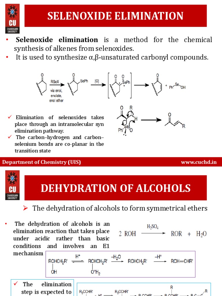 Selenoxide Elimination | PDF | Alkene | Chemical Reactions