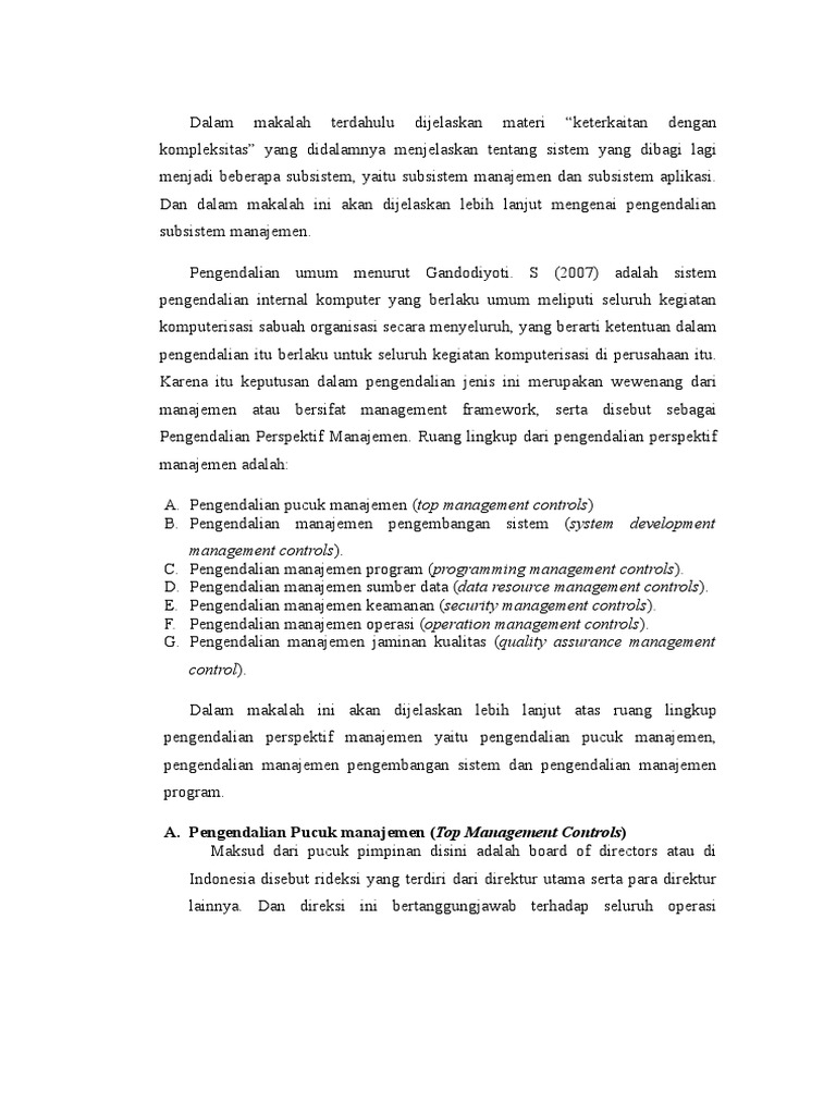 Management Control Framework | PDF