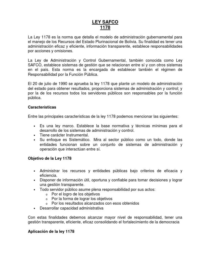 SAFCO | PDF | Administración Pública | Planificación