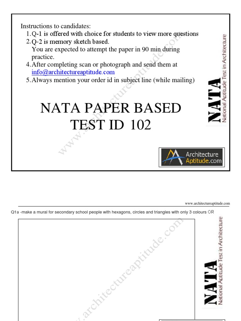 Nata Paper Based Test Id 102 | PDF