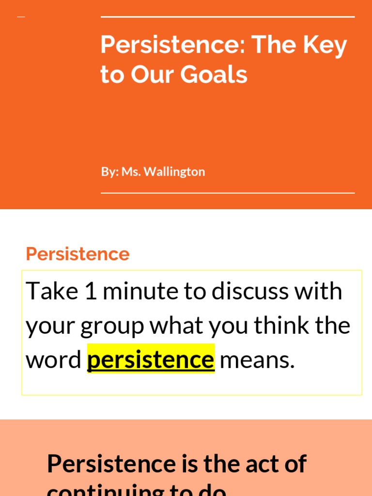 Understanding Persistence in Life | PDF